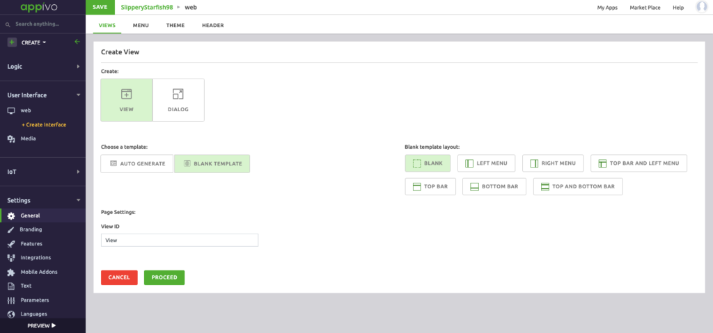 User Interface - Appivo Documentation