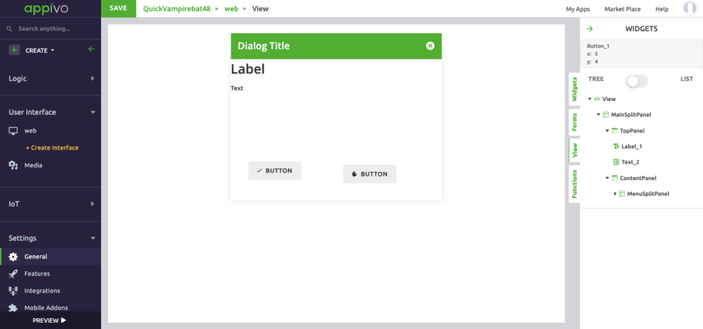 User Interface - Appivo Documentation