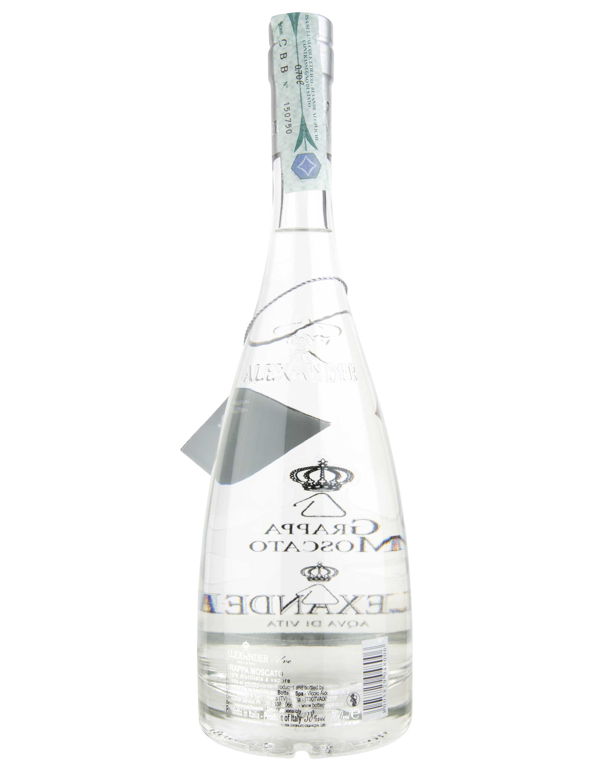 Grappa Moscato Alexander Bottega 0,7 ℓ