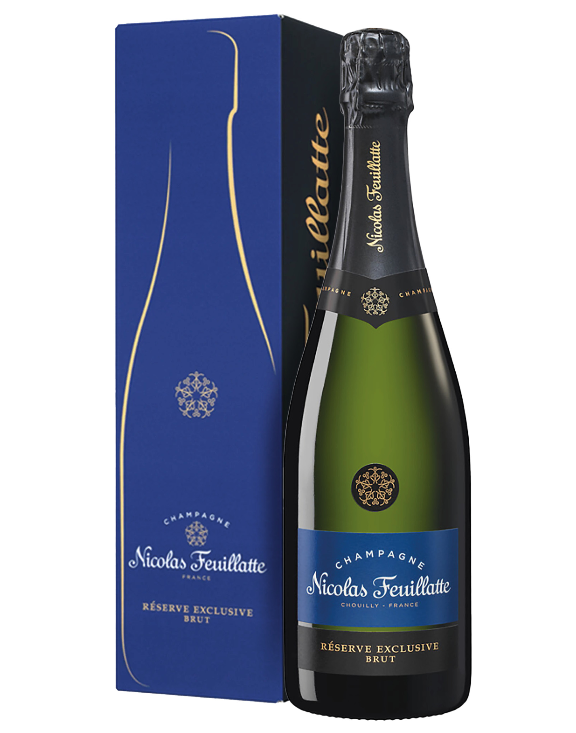 Champagne Brut AOC Réserve Exclusive Nicolas Feuillatte 0,75 ℓ, Ave...