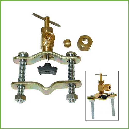 Self-piercing saddle valve 32mm tap into iron or copper water supply pipes