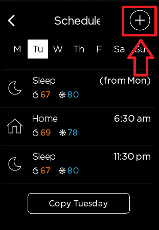 How do I program my schedule on my ecobee thermostat?