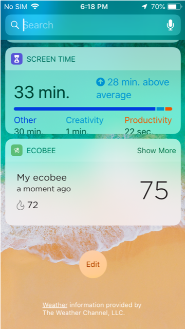 How to use the ecobee app
