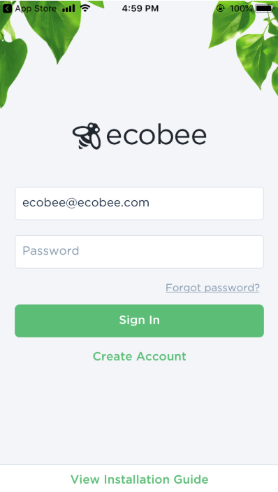 How to use the ecobee app