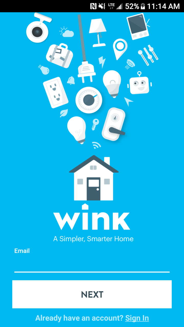 How do I setup the WINK app to use with ecobee?