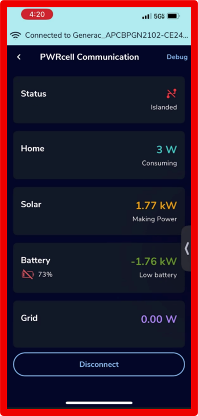 How do I connect to PWRcell 2 without a cellular or Wi-Fi connection?