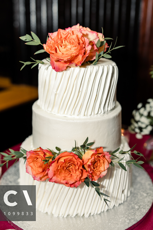 Orange And White Wedding Cakes