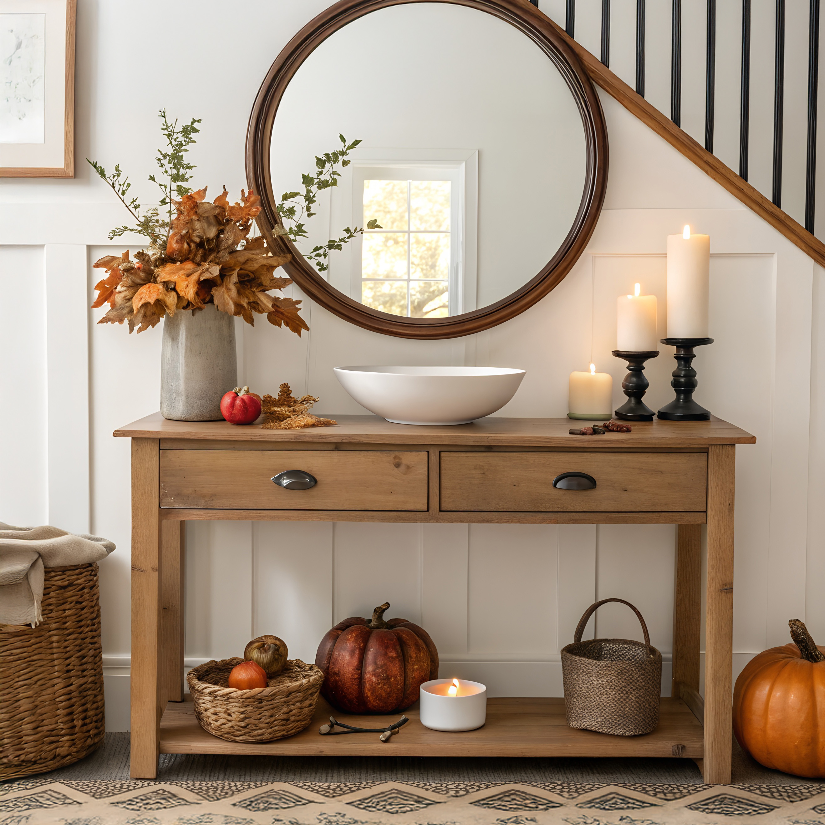 Fall Entryway Decorating Ideas That Start with Function