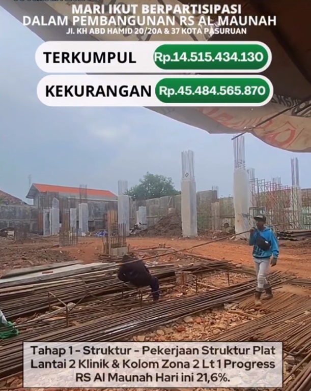 Infaq Pembangunan Rumah Sakit Al Maunah