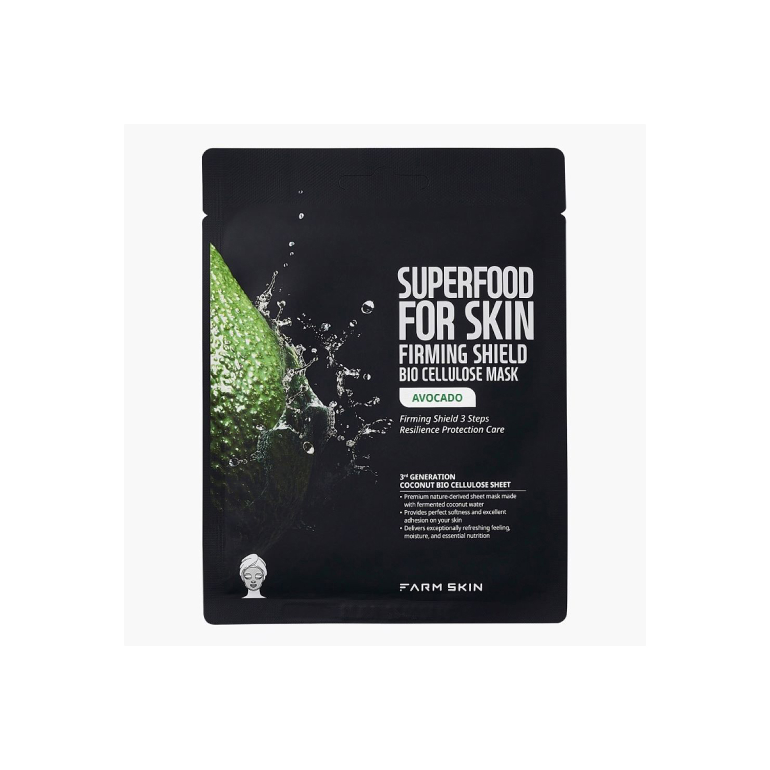 Farmskin Superfood For Skin Firming Shield Bio Cellulose Mask with ...