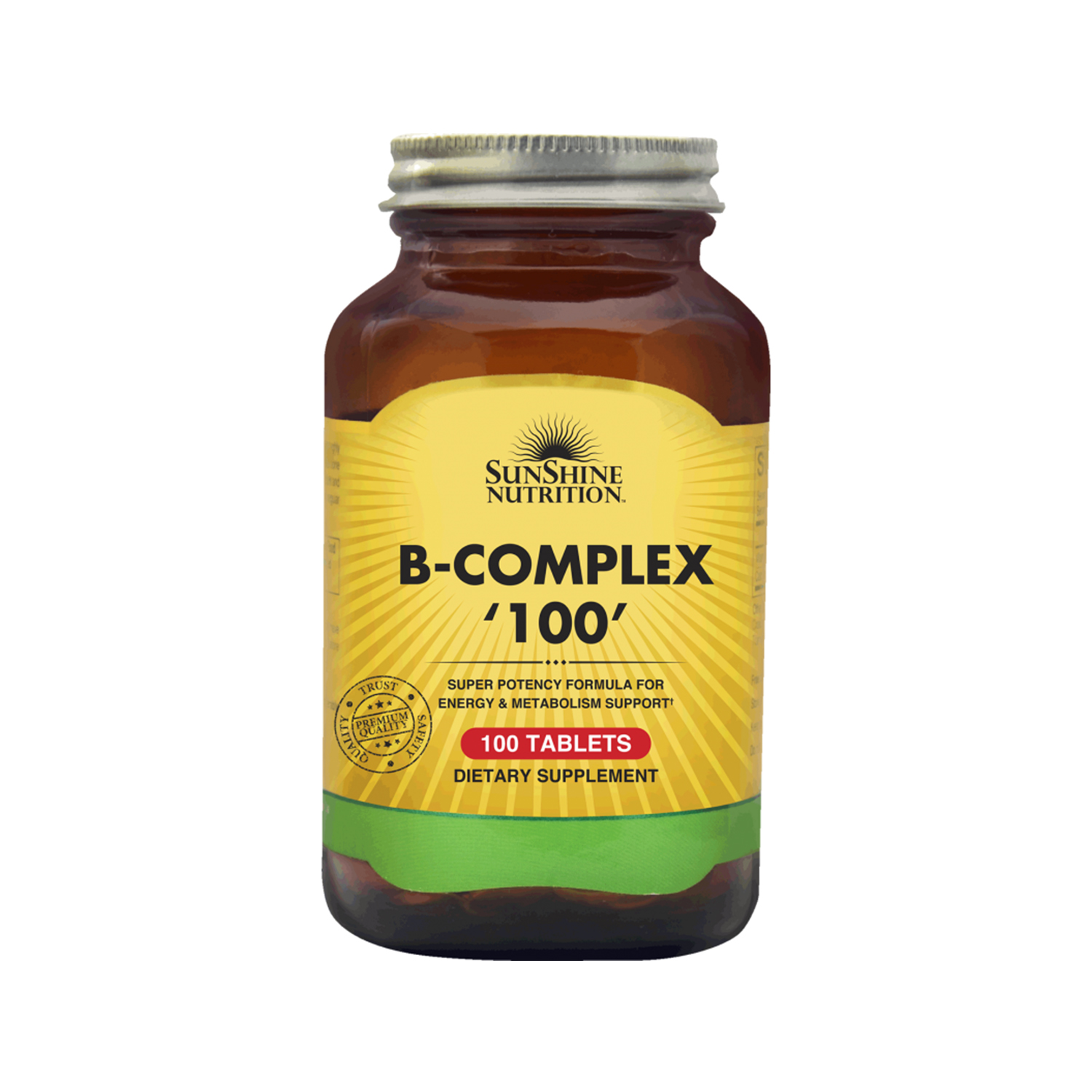 Sunshine Nutrition B-Complex 100 Tablets - Aesthetic Today UAE