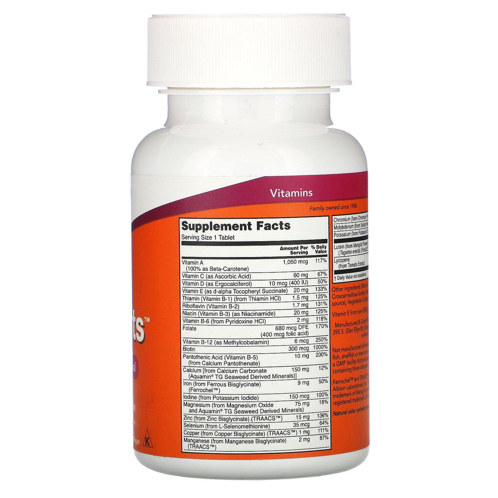 Now Foods Daily Vits 100 Tablets - Aesthetic Today UAE