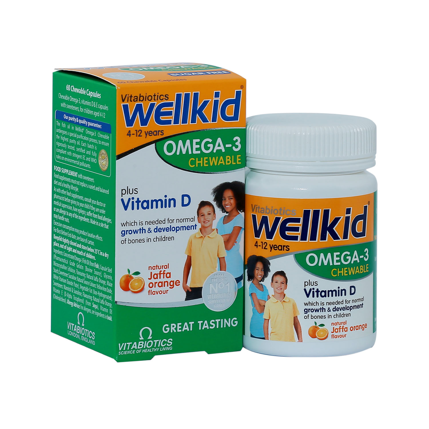 Vitabiotics Wellkid Omega 3 Softbust 60 Chewables - Aesthetic Today UAE