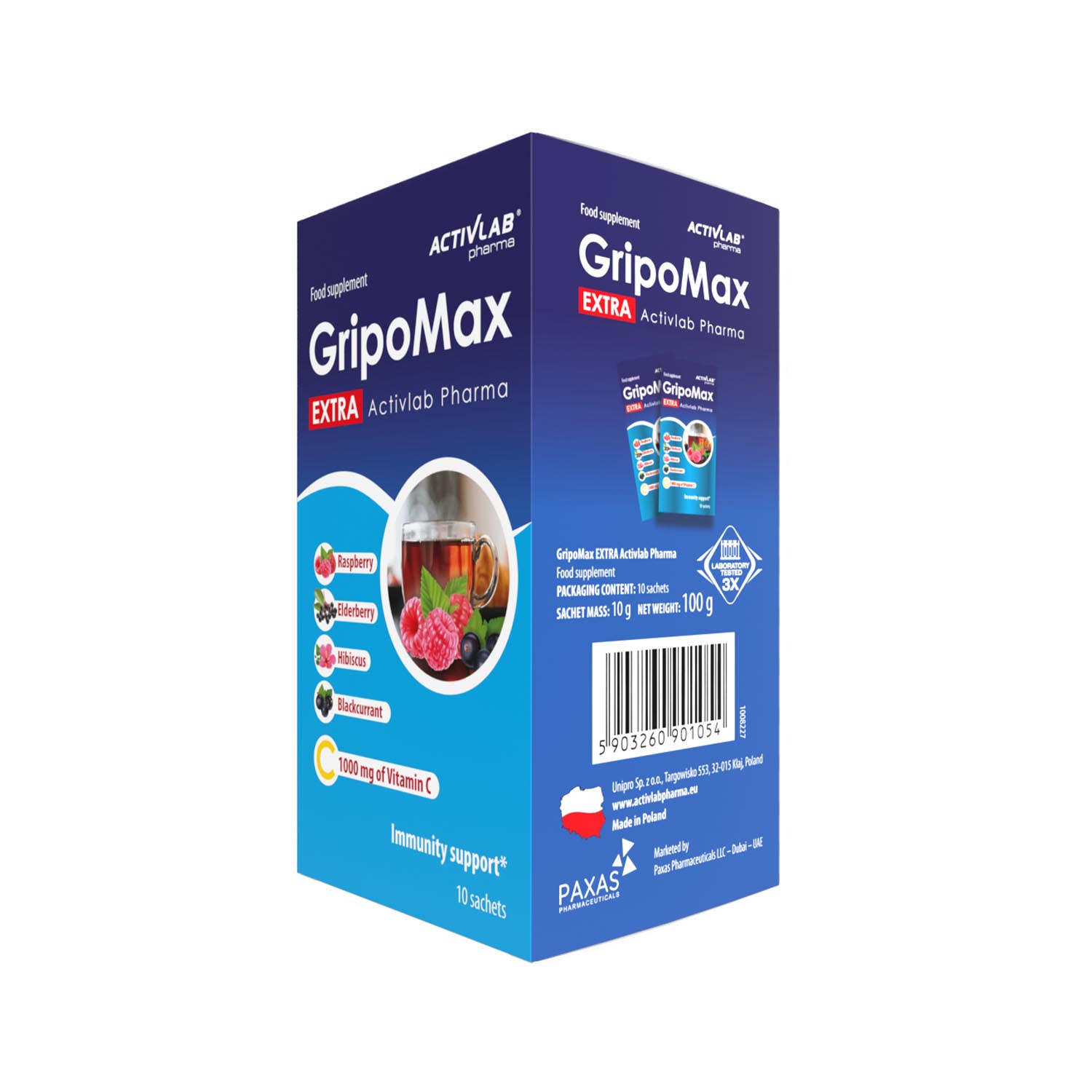 Activlab Pharma GripoMax Extra 10 sachets - Aesthetic Today UAE