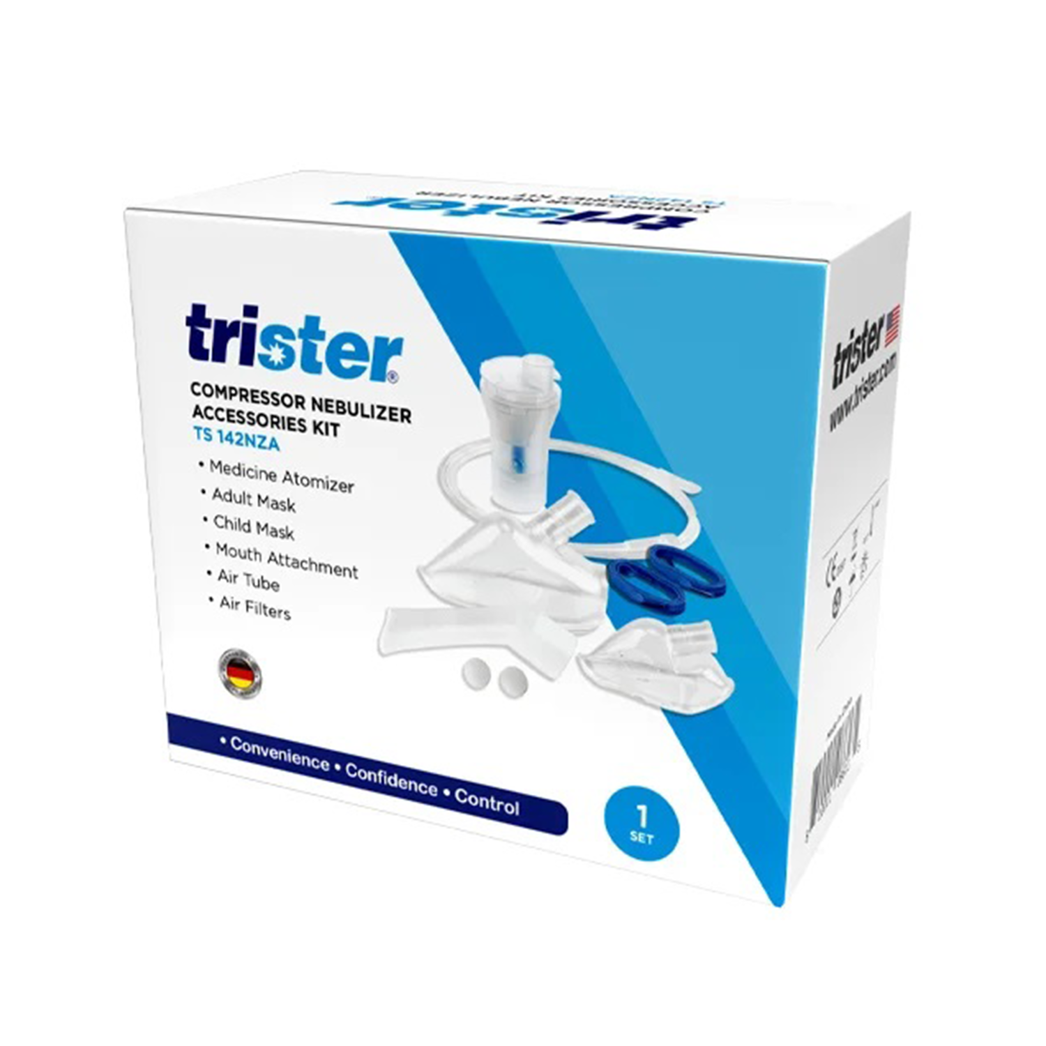 Trister Compressor Nebulizer Accessories Kit - Model TS-142NZA