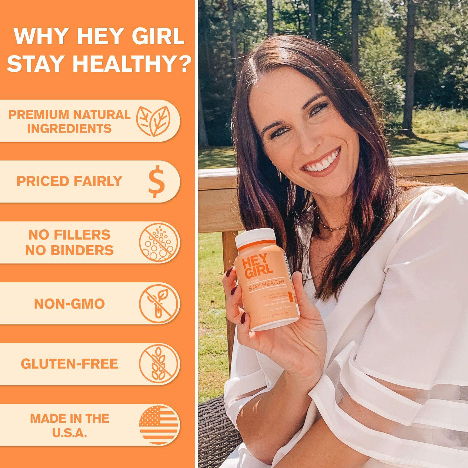 Buy Hey Girl Nutrition Stay Healthy Vitamins 60 Veggie Caps | Aesthetic ...