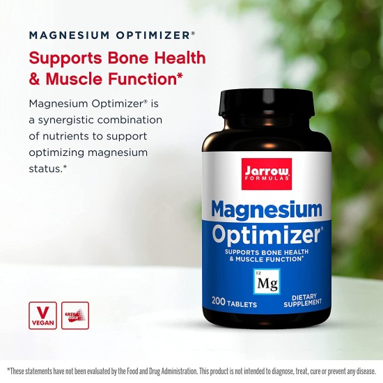 Buy Jarrow Formulas Magnesium Optimizer 200 Tabs | Aesthetic Today UAE
