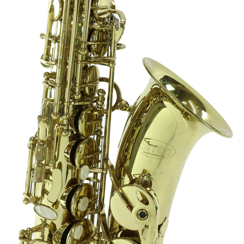 Simba Instruments AS-100 Alto Saxophone Beginner Brass Sax w/ Hardshell ...