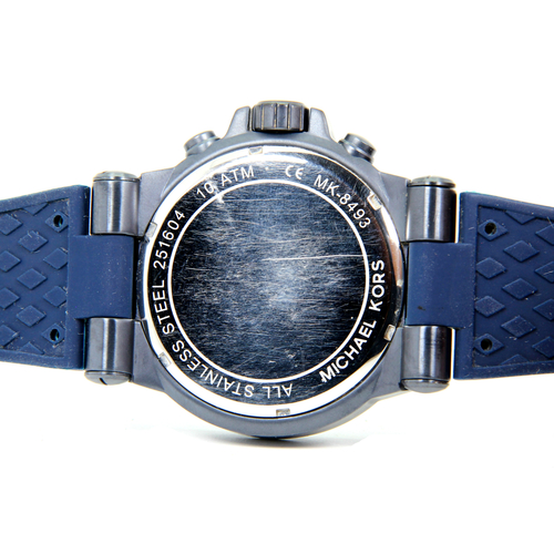 Men's Michael Kors Dylan Chronograph 48mm Watch - Blue Rubber Band - MK ...