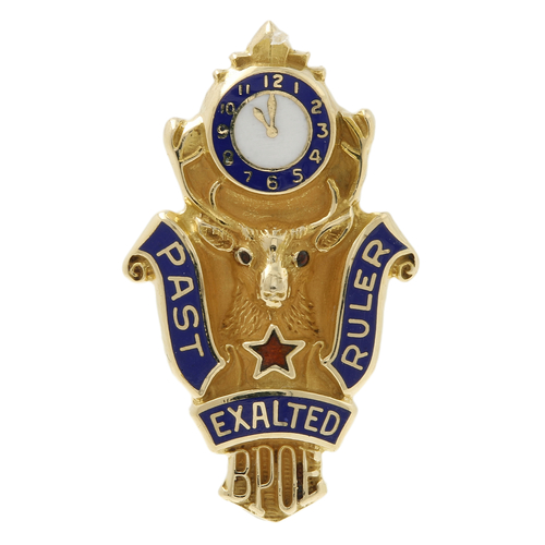 Unisex Vintage 10K Yellow Gold Order of Elks Advisory Board Regalia ...