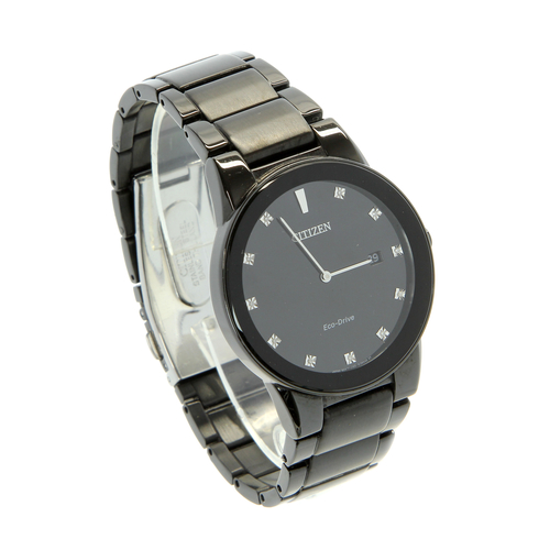 Citizen Axiom 40mm Black Diamond Dial Eco-Drive Watch J165-S13654 ...
