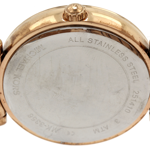 Michael Kors 39mm Black Dial Rose Gold SSteel Bracelet Women's Watch ...