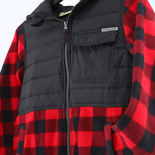 Free Country Black/Red Quilt & Fleece Jacket (Big Boys) - 54-B974192 ...