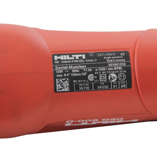 HIlti 6" DEG 600-D Corded Angle grinder Powertool | Outofpawn.com