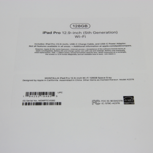 NEW APPLE 12.9-inch iPad Pro 2021 5th Gen Wi-Fi Only A2378 SPACE GRAY ...