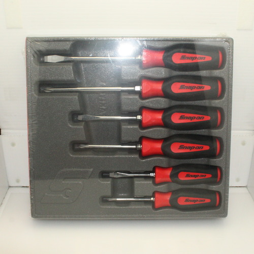 Snap-On SGDX60BR Set Of 6 Red Instinct Comfort Grip Screwdrivers New ...