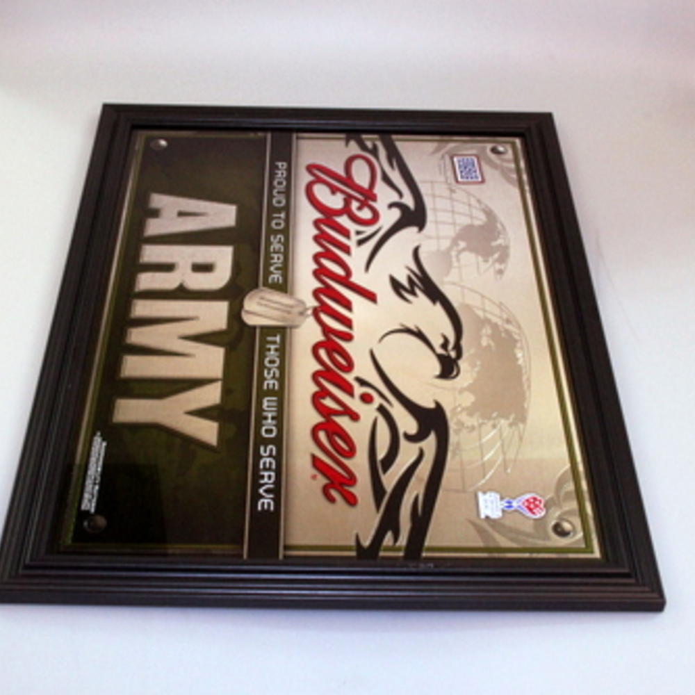 Budweiser Army Bar Mirror Beer Sign USO | Online Pawn Shop | Out Of Pawn