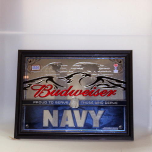 Budweiser Navy Bar Mirror Beer Sign USO | Outofpawn.com