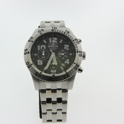 INVICTA 1488 TRITNITE NIGHT GLOW BLACK FACE CHRONOGRAPH QUARTZ WATCH ...