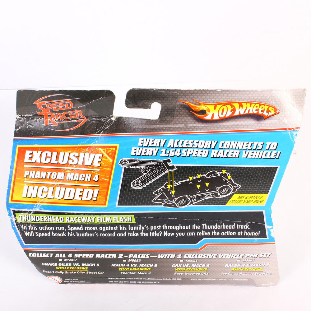 Hot Wheels Speed Racer Phantom Exclusive Mach 4 vs. Mach 6 ThunderHead ...