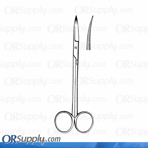 Sklar Rhytidectomy Scissors 6 1/2" Double Edge Curved