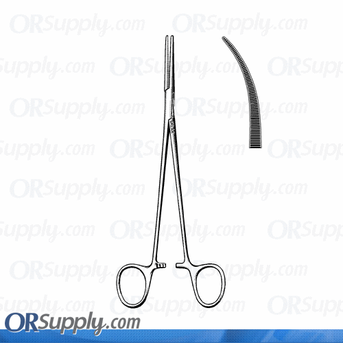 Surgical Instruments | Sklar Heiss Forceps 8" Half-Curve Serrated