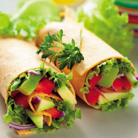 Burrito de verduras de 145 Kcal - Receta fácil en la app Avena