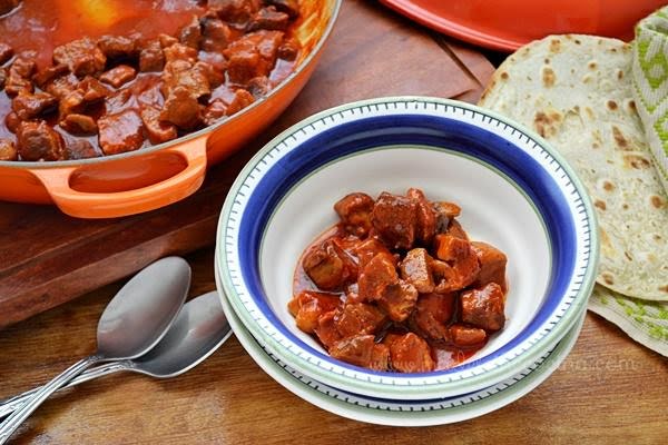 Carne con chile de 109 Kcal - Receta fácil en la app Avena