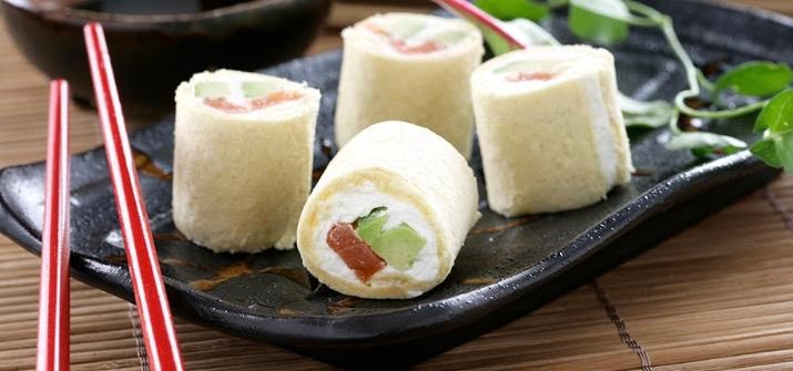 Rollitos de pan con plátano de 205 Kcal - Receta fácil en la app Avena