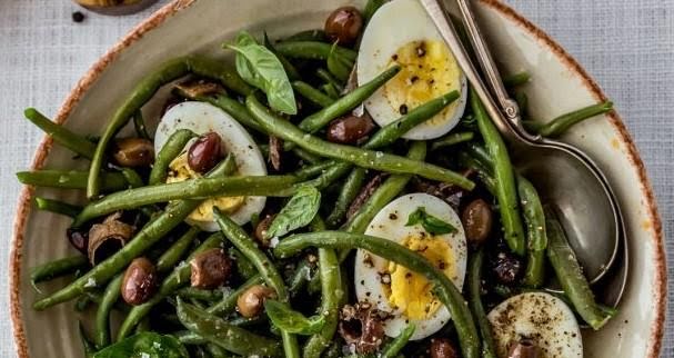 Ensalada de huevo, ejote y frijol de 199 Kcal - Receta fácil en la app ...
