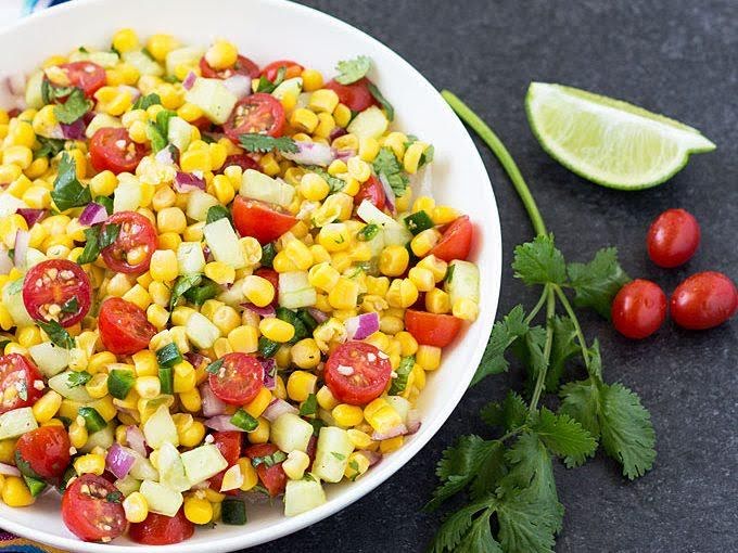 Ensalada de lentejas, elote y aguacate de 271 Kcal - Receta fácil en la ...