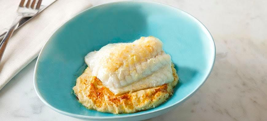 Fish with mashed potatoes and cauliflower de 167 Kcal - Receta fácil en ...