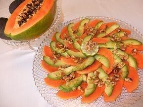 Papaya with cantaloupe and walnut de 183 Kcal - Receta fácil en la app ...