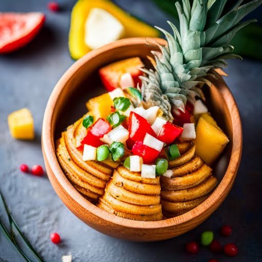Piña picada de 62 Kcal - Receta fácil en la app Avena