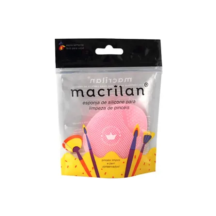 glam | Esponja de Silicone para Limpeza de Pincéis Macril