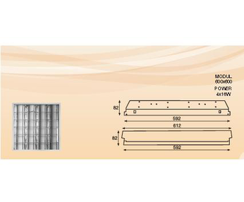 Corpuri de iluminat > Tehnice > LAMPA ST 4 X 18 W ALUMINIU SPECULAR ...