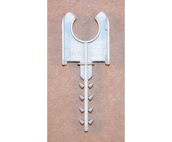 Trasee Cabluri > Accesorii tuburi PVC > Clips fixare tub 23mm cu diblu ...