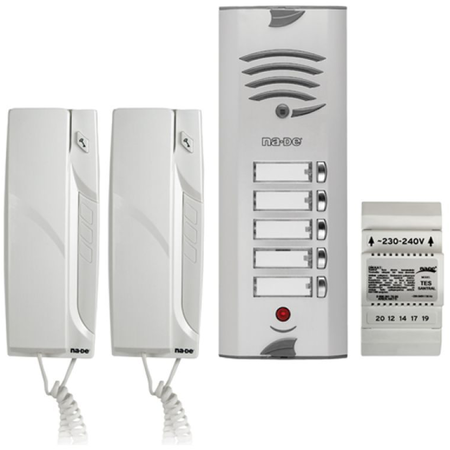 KIT INTERFON AUDIO ECONOMIC, 4+N FIRE, PENTRU 6 FAMILII, 6 BUTOANE ...