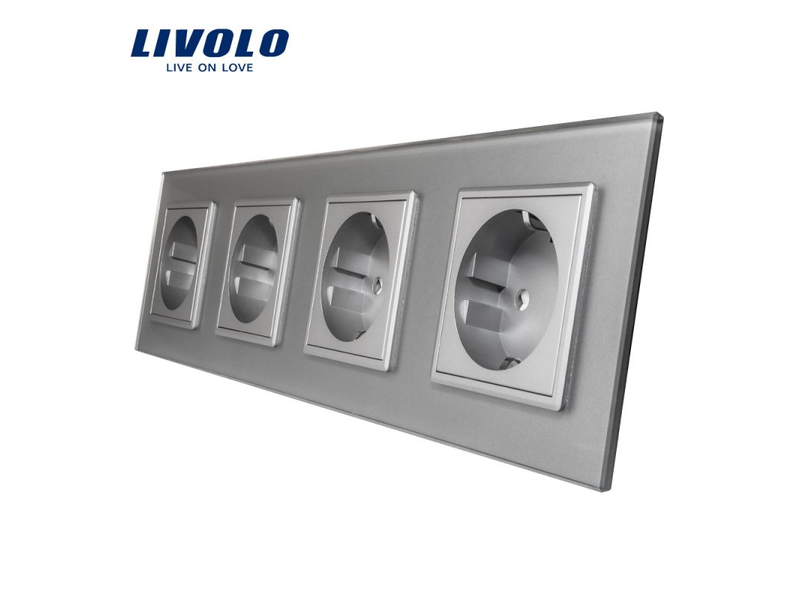 Prize, Intrerupatoare & Doze > Doza rotunda > Priza Schuko Cvadrupla ...