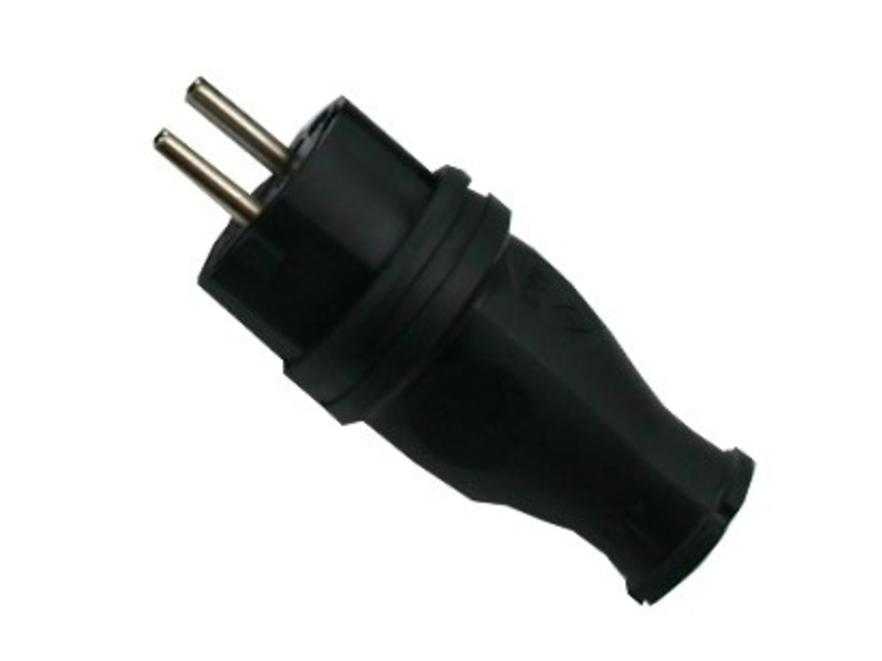 Accesorii instalatii electrice > Stechere > Stecher shuko din cauciuc ...